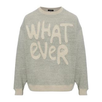 R13 Baumwoll-Rundhals-Sweatshirt - - Sweatshirts & Hoodies - Damen - Grau - XS