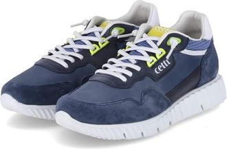 Cetti Baskets basses pour homme en cuir bleu, bleu marine, 43 EU