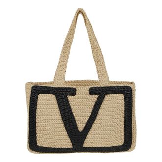 Valentino Garavani Femme, Sacs, Beige, Taille: ONE Size Superstar Crochet Grand Sac Fourre-Tout