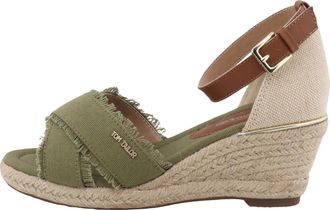 Tom Tailor Tom Tailor Damen 5390090019 Keilsandale, Green, 38 EU