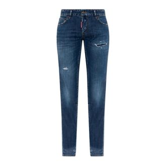 Dsquared2 Femme, Jeans, Bleu, Taille: 36 FR Super Jeans skinny