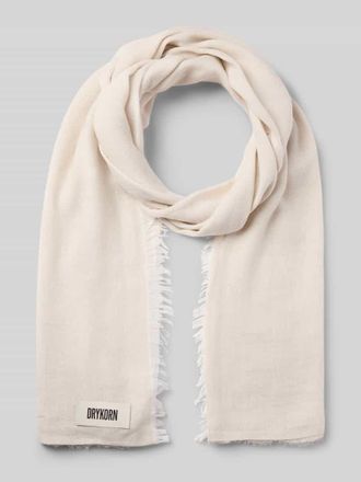 Drykorn Schal mit Label-Detail und Fransen Modell PLINA