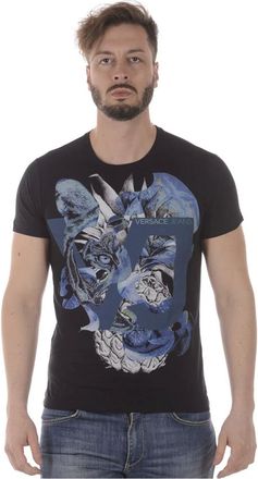 Versace Jeans Couture Homme, Tops, Noir, Taille: 2XL Print 21 Slim MC