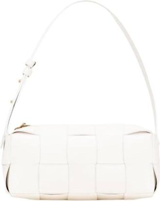 Bottega Veneta Sac bandouli&egrave;re en cuir dagneau tress&eacute; pr&eacute;-poss&eacute;d&eacute; - Femme - Pre-owned - Blanc - Taille: ONE Size
