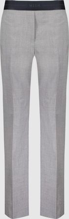 Msgm Pantalon Laine Gris
