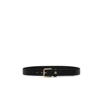 Dolce & Gabbana Femme, Accessoires, Noir, Taille: ONE Size Ceinture Regular en cuir de veau