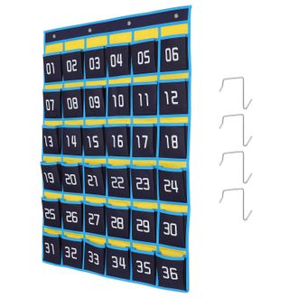 Happyyami Wandh&auml;ngende Handyhalter Aufbewahrungstasche 36 F&auml;cher Vliesstoff Nummeriert Klassenzimmer B&uuml;ro Organizer