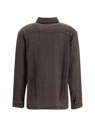 Missoni Cashmere-Blend Zig Zag Knit Shirt - Brown