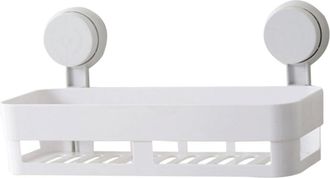 BESPORTBLE Wandorganizer Badezimmer Bohrfrei Weiß Wandregal Aufbewahrungsregal für Pflegeprodukte Platzsparend