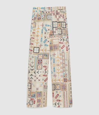 Momoni Pantalon Ortiz Multicolor Panna