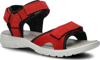 Nagaba Sandales Féminin - Sandales en cuir confortables dété fermeture autoagrippante réglables - Empiècements en cuir - Léger - Sandale plate - Cuir véritab