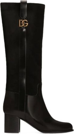 Dolce & Gabbana Bottes en daim - Femme - Chaussures - Noir - Taille: 39 EU