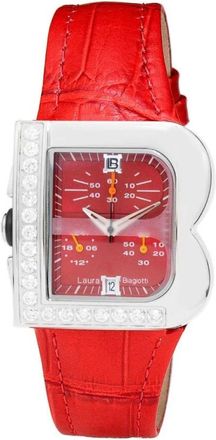Laura Biagiotti Femme, Accessoires, Rouge, Taille: ONE Size Montre habill&eacute;e en cuir avec bracelet