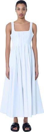 Sportmax Femme, Robes, Blanc, Taille: 34 FR Square Neck Sleeveless Dress
