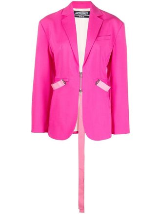 Jacquemus Blazer mit Riemendetail - Rosa