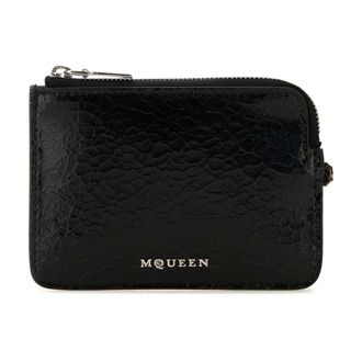 Alexander McQueen Klassischer Schwarzer Lederkartenhalter - - Accessories - Herren - Schwarzk - ONE SIZE