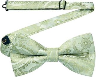 Hisdern Noeud Papillon Homme Vert Sauge Pré-noué Formel Noeuds Papillon de Smoking avec Crochet pour Mariage Fête Soirée