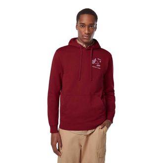 Scotch & Soda Mens Regular fit Front and Back Artwork Hoodie Hooded Sweatshirt, Roadside Red, XXL