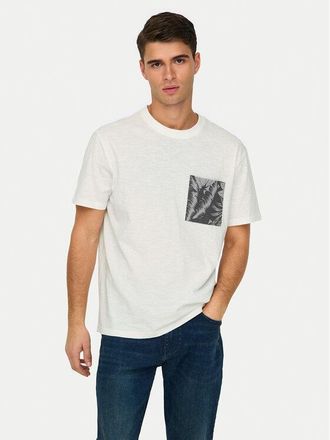 Only & Sons T-Shirt 22025286 Wei&szlig; Regular Fit