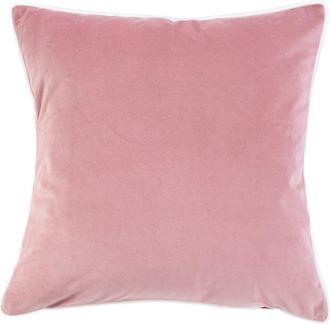 Homing Samt-Kissenhülle Kissenbezug rosa Rose | einfarbig Dekokissen Rose Uni | sehr weich | Wohnzimmer Schlafzimmer Kindenzimmer | (1 Stück) 45x45 cm dekora