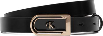 Calvin Klein G&uuml;rtel Calvin Klein Round Ck Enamel Plaque 20Mm LV04F7109G Schwarz