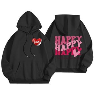 Generic Sweat à capuche uni pour femme - Confortable - Couleur unie - Décontracté - Automne 2024 - Pull à capuche basique - Chemisier tendance - Vêtements de 