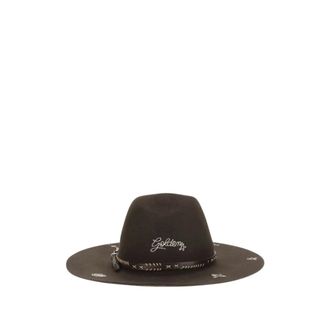 Golden Goose Bestickter Wollfedora - - Accessories - Damen - Braun - L