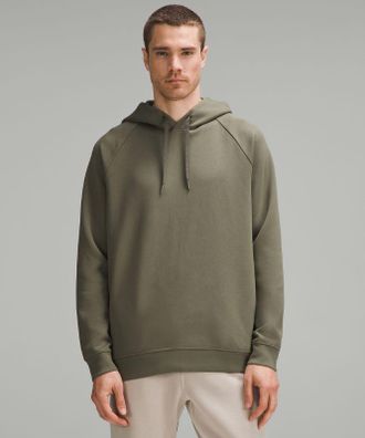 lululemon Smooth Spacer Hoodie im Classic Fit f&uuml;r M&auml;nner - Gr&ouml;&szlig;e 2XL in Army Green