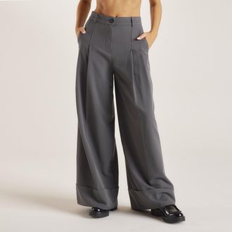 Lounge Tailored-Aufschlaghose - Anthrazit - XS / Regular