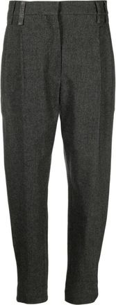 Brunello Cucinelli Femme, Pantalons, Gris, Taille: 40 FR Wool Blend Tailored Pantalons