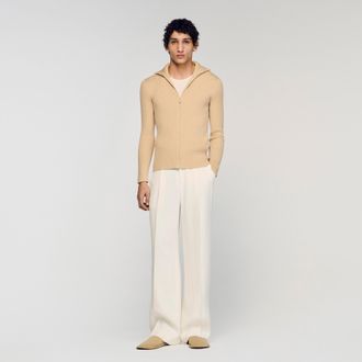 Sandro Cardigan mit Rei&szlig;verschlusskragen