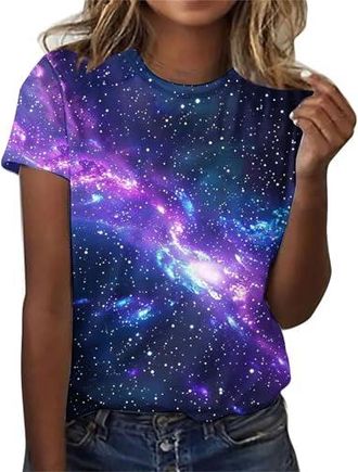 Generic Tee Shirt Femme Sport D&eacute;t&eacute; &Agrave; Manches Courtes Basic Hauts T Shirt D&eacute;t&eacute; Loisirs L&acirc;che Top De Mode Manches Courtes Chemise Chic Et &Eacute;l&eacute;gant Grande Taille 