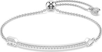 Swarovski Idyllia Armband, Verschiedene Schliffe, Pfeil, Wei&szlig;, Rhodiniert