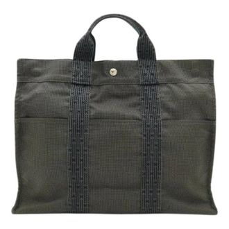 Herm&egrave;s Pre-owned Canvas Aline Tote MM Bag - - Pre-owned - Damen - Grau - ONE SIZE