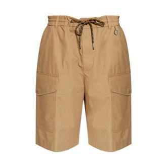 Moncler Cotton Poplin Cargo Shorts - - Shorts - Herren - Braun - L
