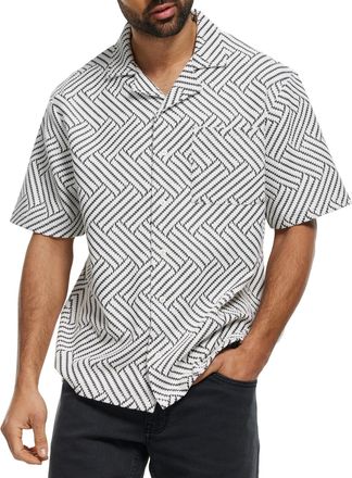 Indicode Herren INProvo Kurzarmhemd mit Kent-Kragen | Herrenhemd f&uuml;r M&auml;nner Charcoal Mix, XL