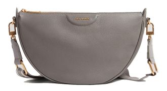Ted Baker Umh&auml;ngetasche Schultertasche Essina Webbing Leather Half Moon Crossbody Bag Mid - Grey grau