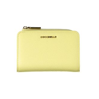 Coccinelle Homme, Accessoires, Jaune, Taille: ONE Size Portefeuille en Cuir Jaune avec Fermeture Éclair