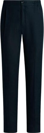 Kiton Homme, Pantalons, Bleu, Taille: XL Pantalon Confort en Lin