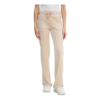 Juicy Couture Del Ray Classic Velour Pant - - Trousers - Damen - Beige - L