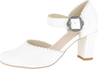 Hirschkogel Damen Trachten Pumps, weiß, 40 EU