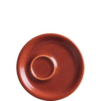 Kahla Homestyle Untertasse 11,7 cm siena red mediterranes Geschirr aus Porzellan mit Steingut- und Keramiklook kleine flache Untertasse f&uuml;r Espresso- und Mo