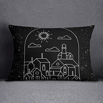 Questo Casa Dekorativer Kissenbezug, Kissenbezug, Heimdekoration, für Sofa, Café, Größe: 35 x 50 cm, entworfen und hergestellt in der Türkiye