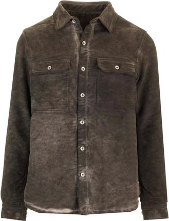 Rick Owens Homme, Chemises, Gris, Taille: S Outershirt