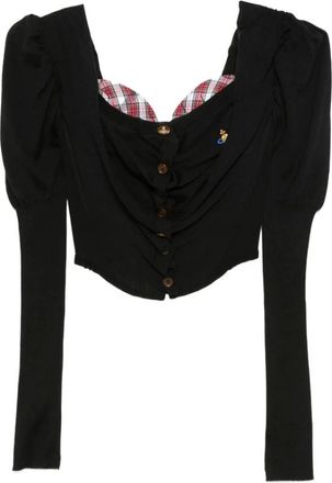 Vivienne Westwood Femme, Blouses et Chemises, Noir, Taille: 38 FR Bea Corset Cardigan