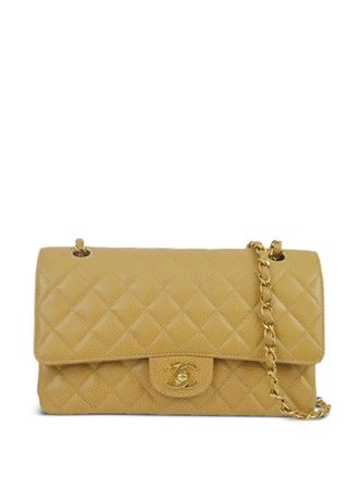 Chanel sac porté épaule Double Flap médium (2002) - Tons neutres