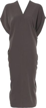Maison Margiela Femme, Robes, Gris, Taille: 36 FR Robe Midi à Col en V
