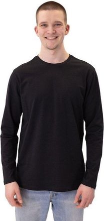 Jako Langarmshirt Organic (Freizeit, Bio-Baumwolle) schwarz Herren