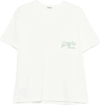 Bode Homme, Tops, Blanc, Taille: M Geneva Beaded Pocket T-Shirt