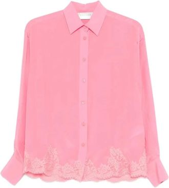 Ermanno Scervino Femme, Blouses et Chemises, Rose, Taille: 36 FR Camisa Manga Larga